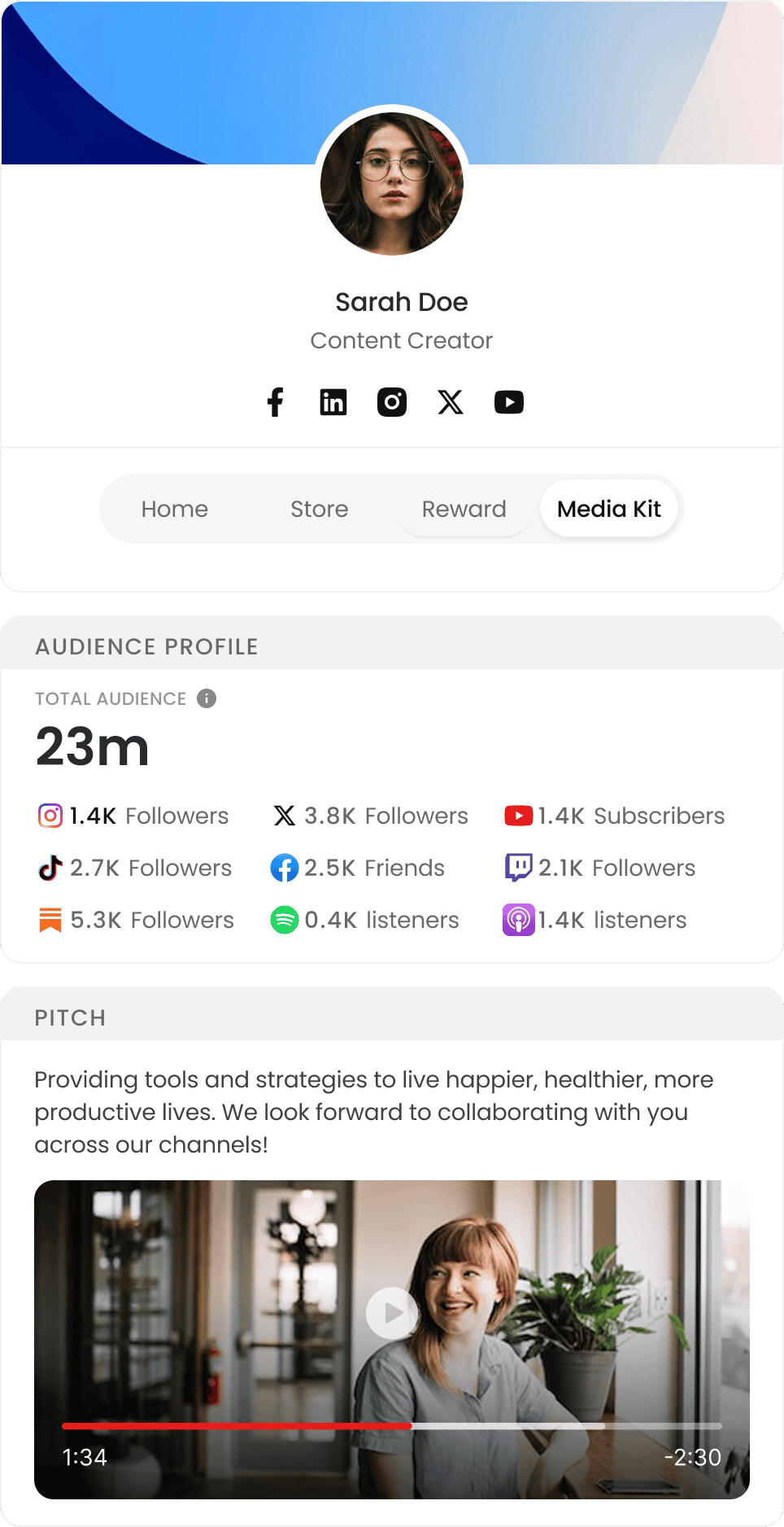 The Perfect Media Kit Template For Influencers And Creators - Pushbio
